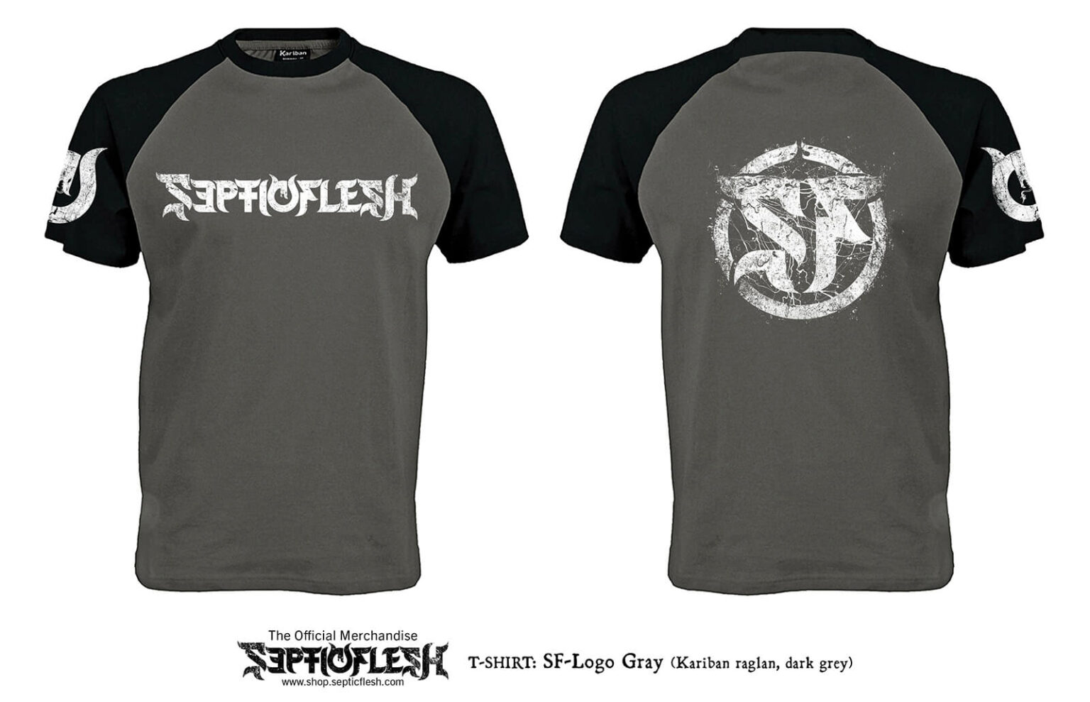 Septicflesh Logo Grey T-Shirt - SepticFlesh